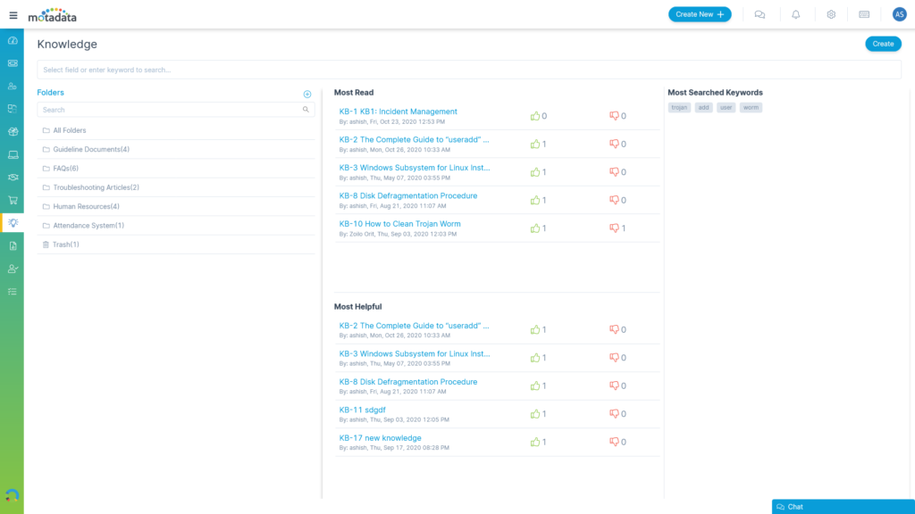Knowledge Management Software | Motadata