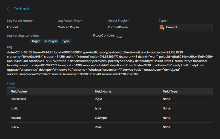 Firewall Log Monitoring - Motadata