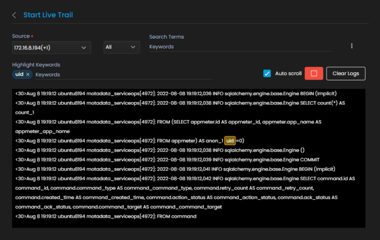 Firewall Log Monitoring - Motadata