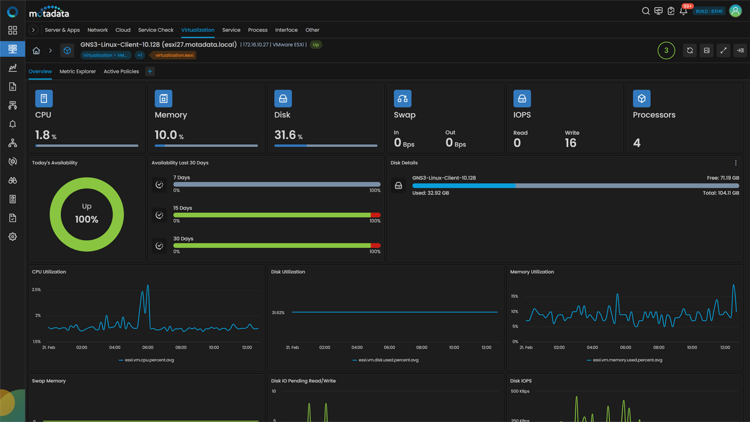 Virtual Machine Monitoring | Motadata
